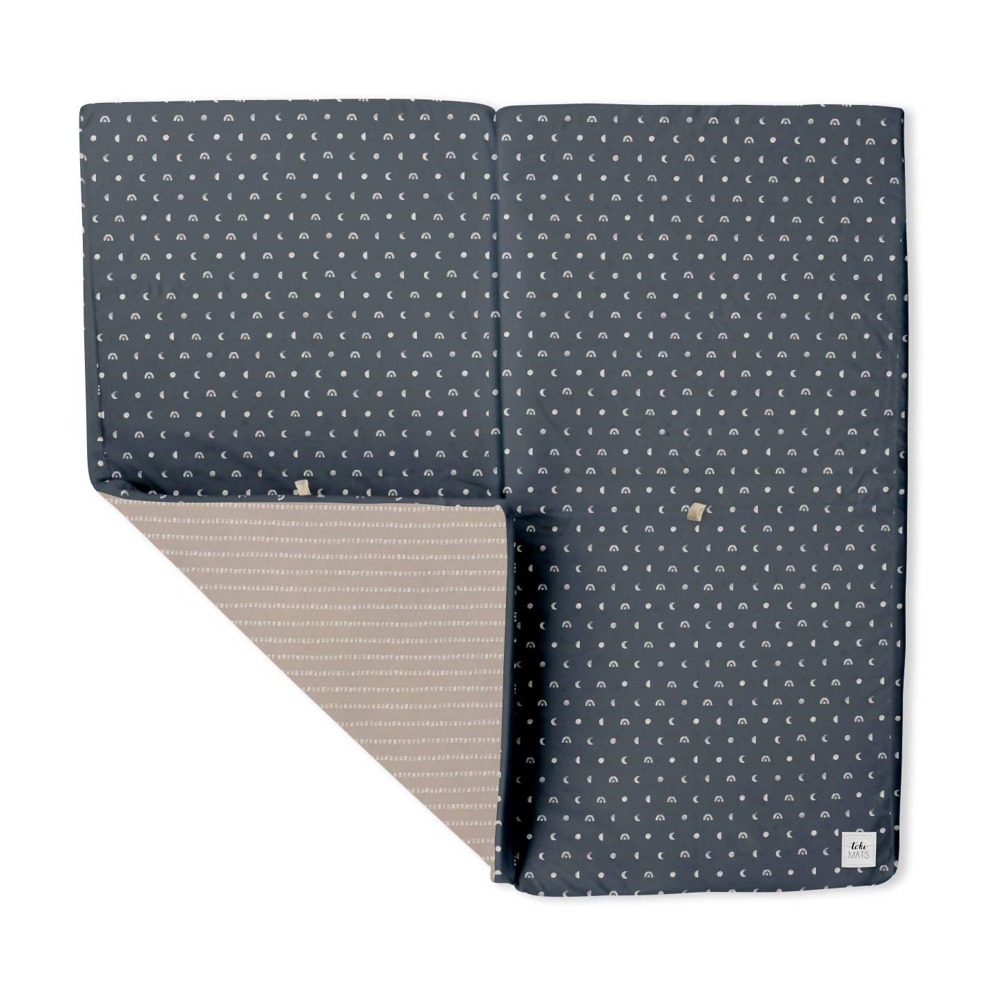Toki Mats | Organic Standard Play Mat 40 Inches x 40 Inches | Celestial |Padded Play Mat with Included Cotton Removable Washable Cover