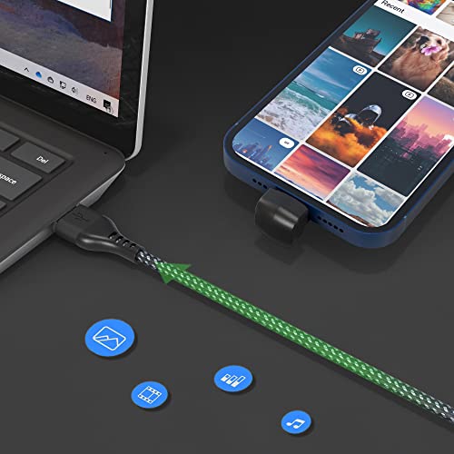 90 degree iphone charger 10 ft [Apple MFi Certified] U-Shaped Design for Gaming, Right Angle Lightning Cable 2.4A Fast Charge Long iPhone Charger Cord 10 ft with Data Transmission for iPhone/Pad/Pod