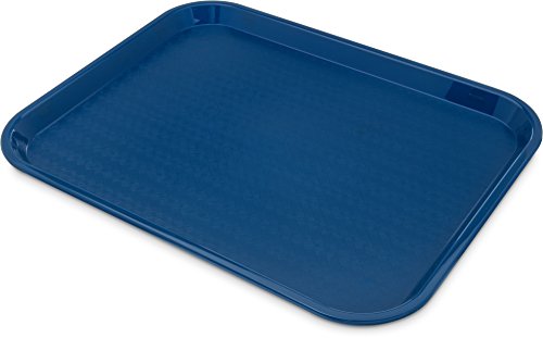 Carlisle FoodService Products Cafe Plastic Fast Food Tray, 14" x 18", Blue