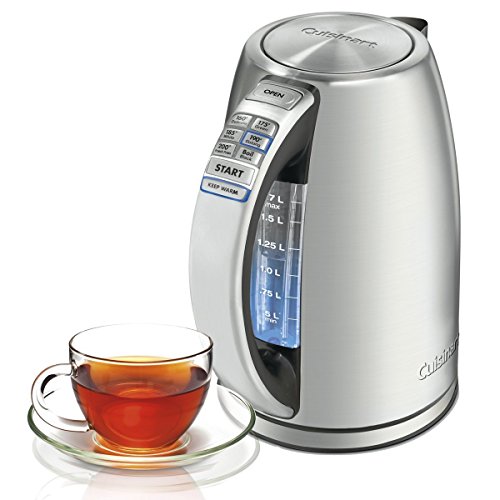 Cuisinart CPK-17 PerfecTemp 1.7-Liter Stainless Steel Cordless Electric Kettle (Renewed)