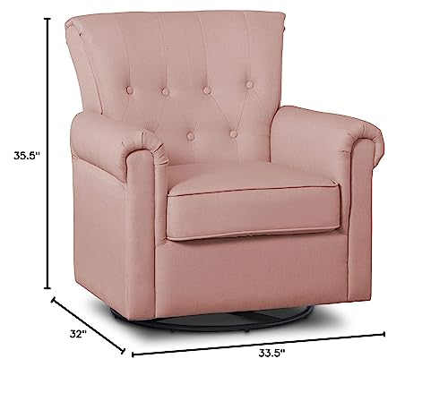 Delta Children Harper Glider Swivel Rocker Chair, Blush