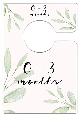 Mumsy Goose Nursery Closet Dividers Greenery Baby Clothes Dividers Botanical Closet Organizers