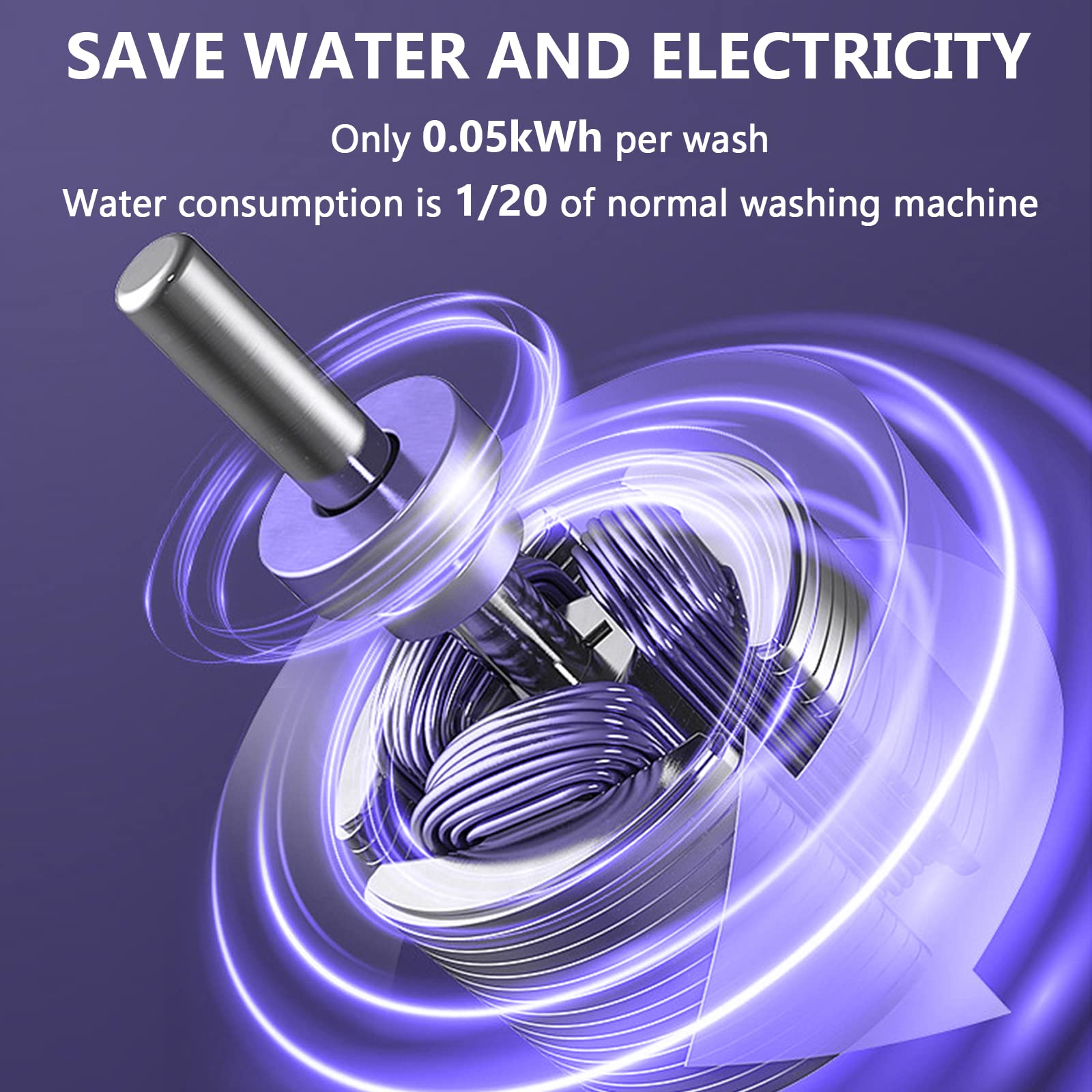 6.5L Portable Washing Machine and Dryer Combo for Travel with Disinfection - Folds for Apartments, Dorms, Camping, RV