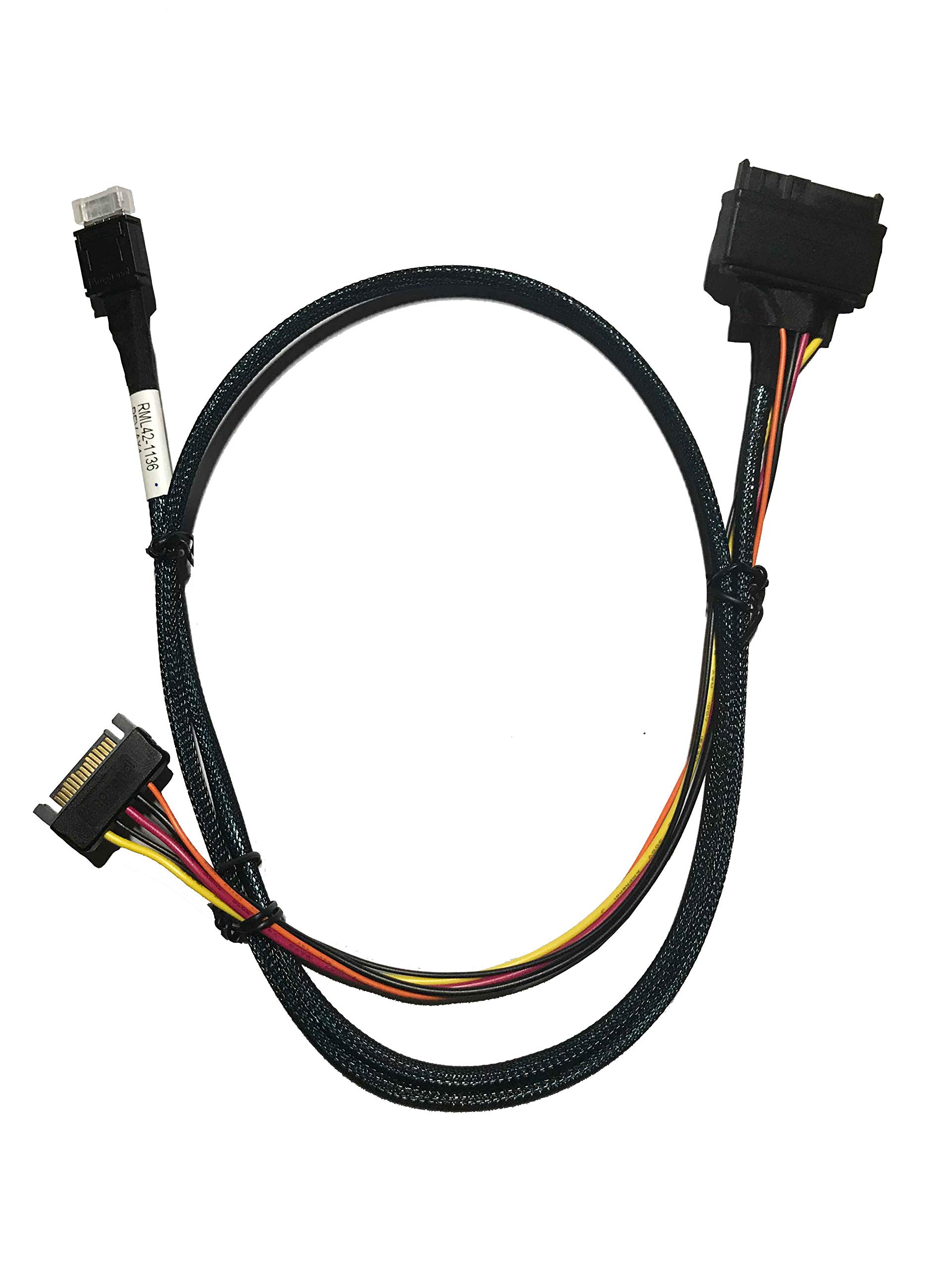 𝐃𝐢𝐋𝐢𝐧𝐤𝐞𝐫 OCuLink 4X to NVMe U.2 SSD,SFF-8611 to SFF-8639 Cable with Power 100cm(CBL-SAST-0956)