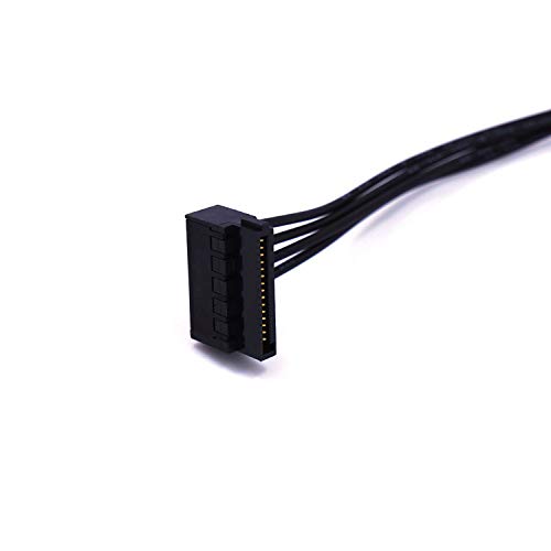 joleully BLUEXIN Motherboard ATX Mini 4-Pin to 2X Right-Angle 15-Pin SATA Hard Drive HDD Power Supply Adapter Cable(Mini 4 Pin to 2X SATA) for Lenovo 19-inch(48cm)