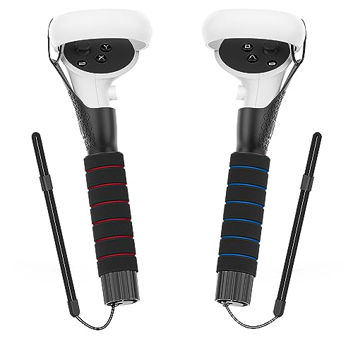 AMVR Handle Attachments Accessories for Quest 2/Quest/Rift S Controllers Extensions, Vr Gorilla Tag Long Arms Extension Grip,Compatible with Oculus/Meta Quest 2 Beat Saber Handle, Supernatural, etc.