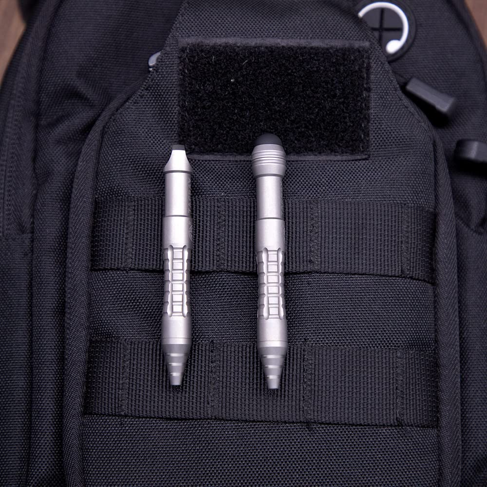 TACRAY Titanium Stylus Mini Pen, Bolt Action Small Pen with Branded Lamy Refill, Pocket Clip EDC Pen for Touch Screens