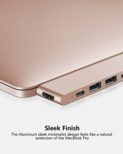 Purgo USB C Hub for MacBook Pro Air 13 15 inch M1 2022/2021-2018, MacBook Adapter with 4K HDMI, 100W PD, 40Gbps TB3 5K@60Hz, USB-C, 2 USB 3.0 and SD/Micro Card Readers
