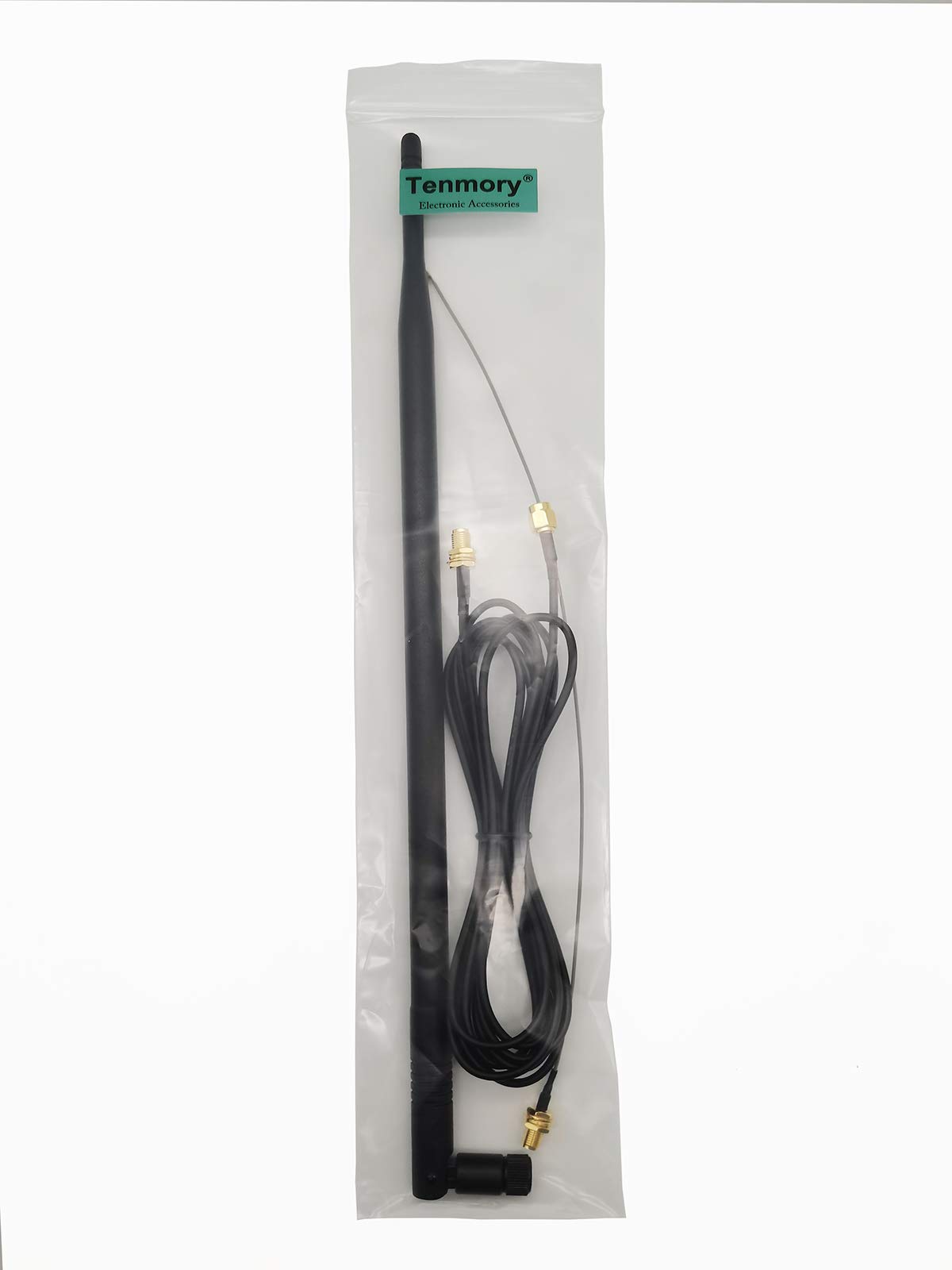 PS4 Antenna Upgrade Replacement Kit 10dBi 2.4GHz Long Range Extender BT WiFi Antenna + 10in U.FL to RP-SMA Cable for Mini PCIe Card + RP SMA Extension Cable 10ft