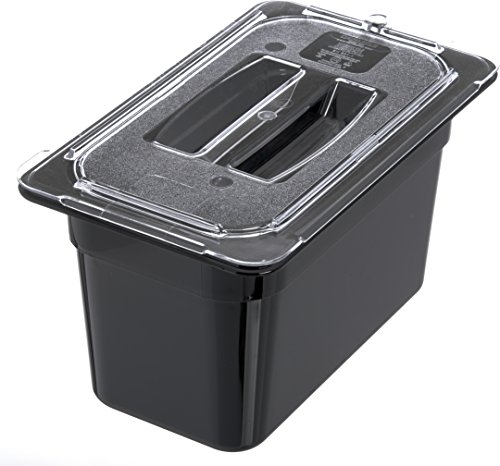 Carlisle FoodService Products 10290U07 StorPlus Quarter Size Polycarbonate Universal Handled Food Pan Lid, Clear