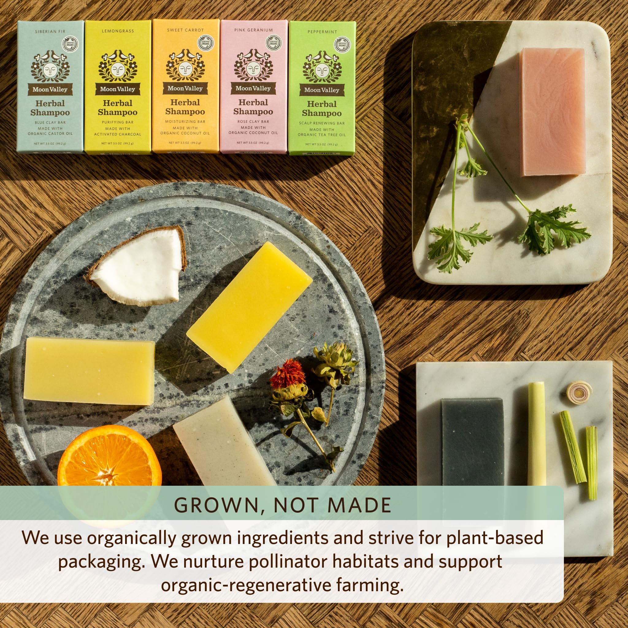 Moon Valley Organics HERBAL SHAMPOO BAR - SIBERIAN FIR (2PACK)