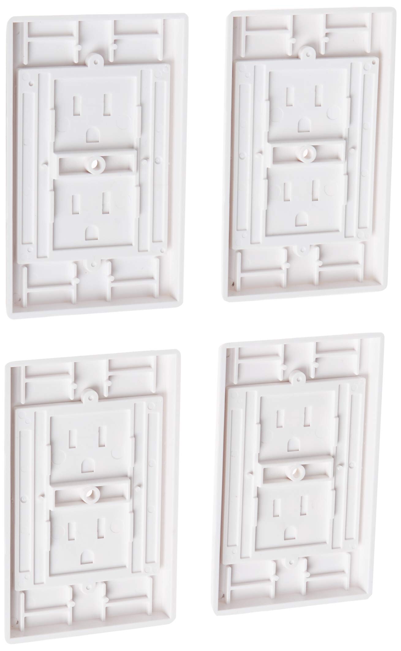 4 Pack Self-Closing Outlet Covers | Universal Electric Outlet Cover 4 Pack - Baby Proof Kit - Child Safety Wall Socket Plug โ Durable Plastic