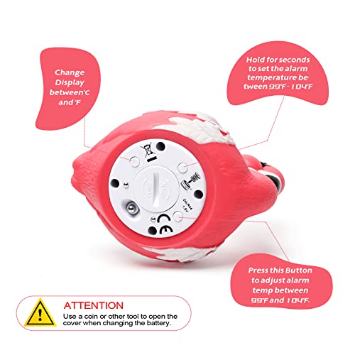 Doli Yearning Upgrade Baby Bath Thermometer Flamingo Room Temperature| Water Thermometer|Kids' Bathroom Safety Products| Baby Bath