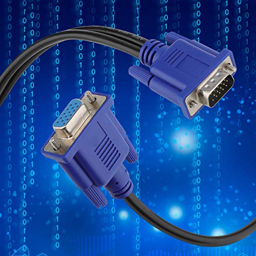 PASOW VGA Splitter Cable Dual VGA Monitor Y Cable 1 Male to 2 Female Adapter Converter Video Cable for Screen Duplication - 1 Feet (No Screen Extension)