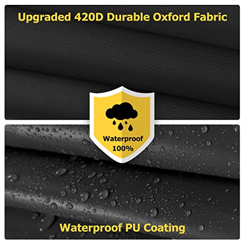 AKEfit Chest Freezer Cover Deep Freezer Covers For Outside 5.0 Cubic Feet Freezer Waterproof Top 3 Sides Zipper Can Be Opened (27 "L x 22 "W x 33 "H)Black