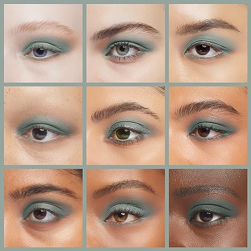 Pure Ziva Khaki Grey Dark Green Sage Thyme Forest Fern Matte Opaque Pressed Powder Single Vegan Eyeshadow; Talc, Paraben & Cruelty Free