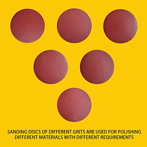 60 PCS 5 Inch NO-Hole PSA Aluminum Oxide Sanding Disc, Self Stick(10 Each of 60 100 150 180 240 400 Grit)
