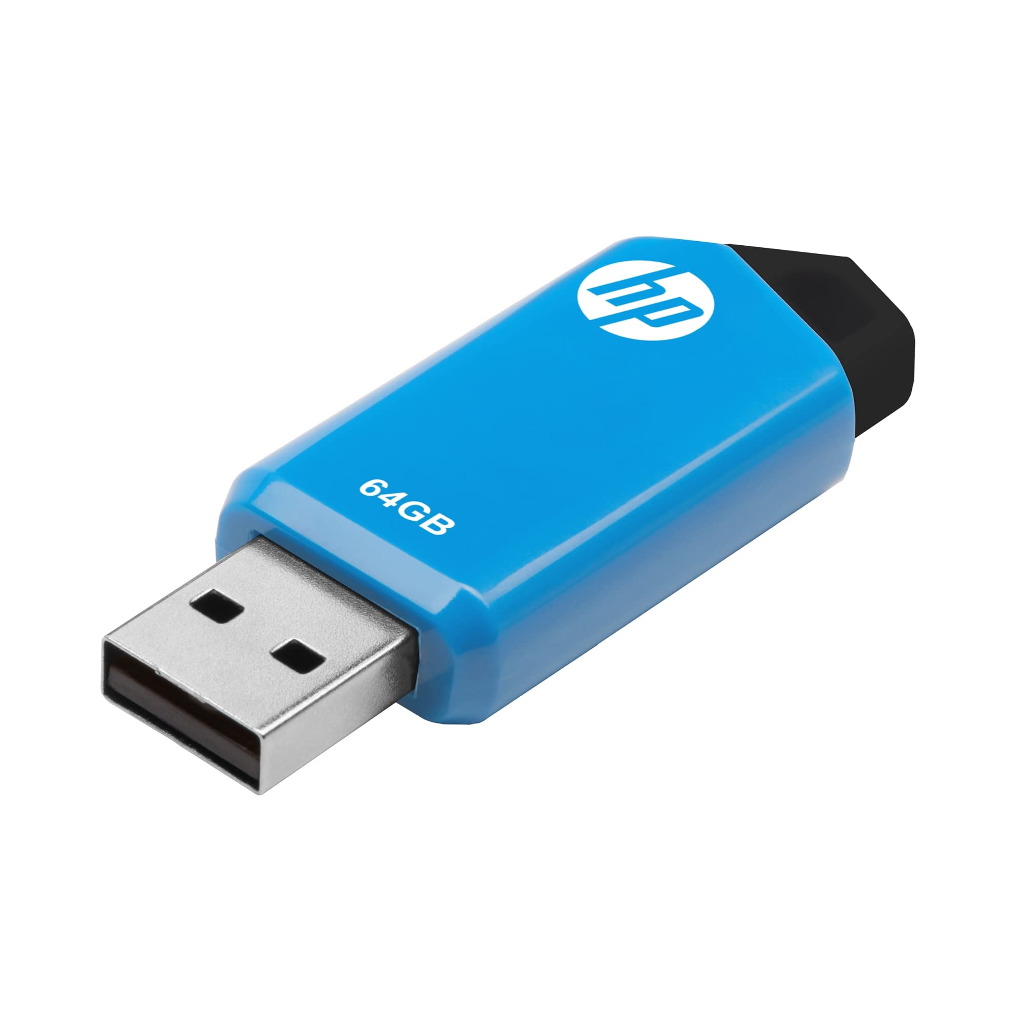 HP 64GB v150w USB 2.0 Flash Drive, Blue