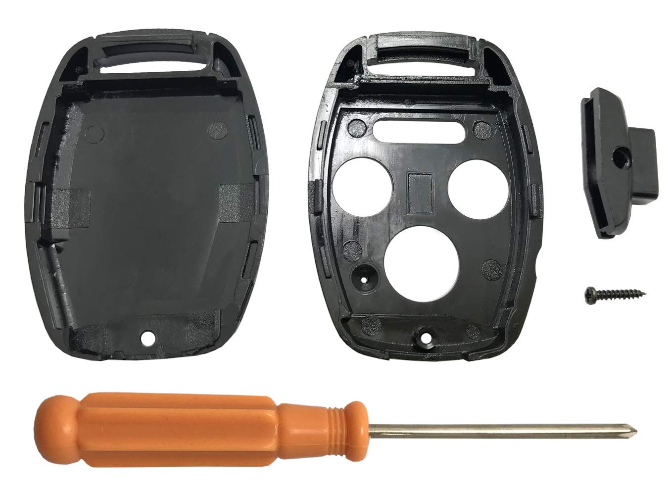 3+1 Buttons Replacement Key Fob Cover Case fits for Honda Accord Civic 2012 CR-V Pilot 2006 Pilot 2009-2015 Element Keyless Entry Key Fob Shell