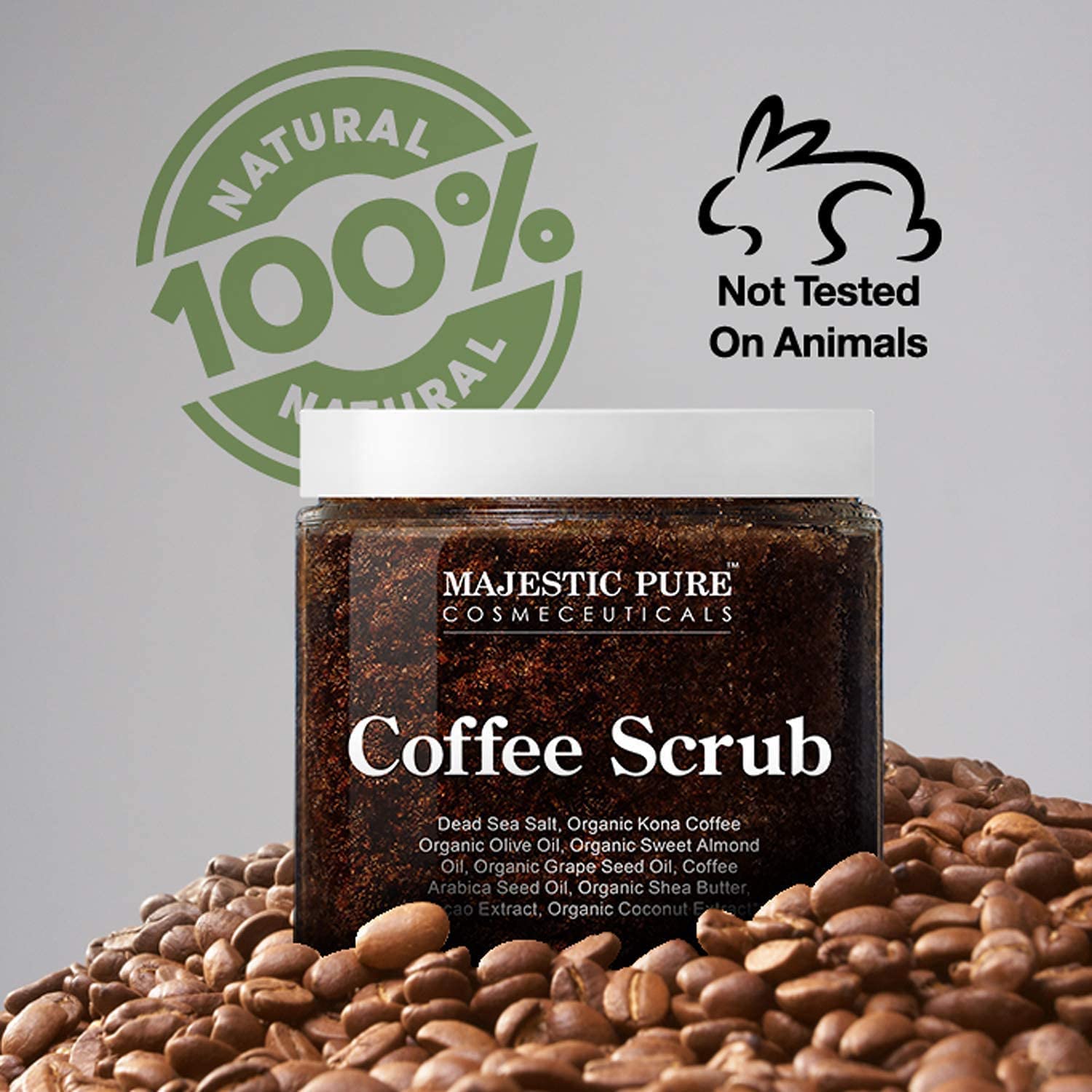Majestic Pure Himalayan Body Scrub and Coffee Scrub Bundle β Exfoliating Salt Scrub and Cellulite Scrub Combo
