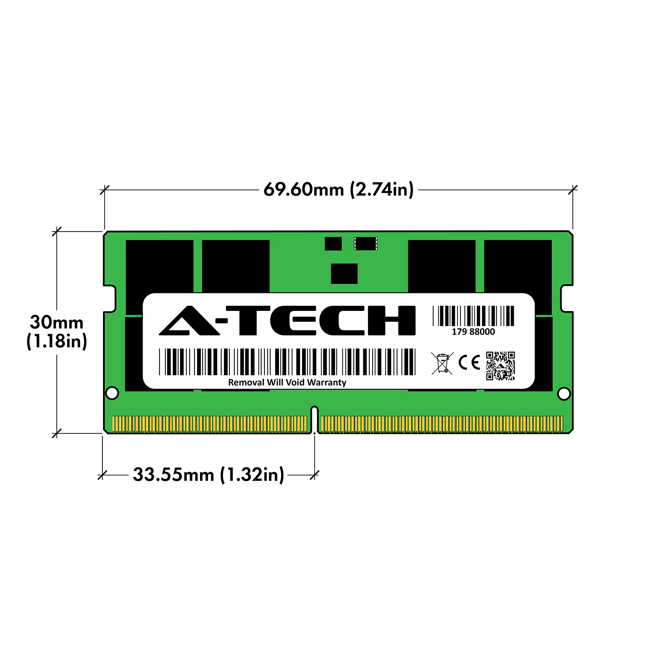 A-Tech 32GB Kit (2x16GB) RAM for Lenovo ThinkPad P1 Gen 5 Laptop | DDR5 4800MHz PC5-38400 SODIMM 1.1V 262-Pin Non-ECC SO-DIMM Memory Upgrade