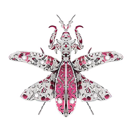 JOMIOD 3D Metal Puzzle, Mantis Metal Model Kits, Insect Themed Animal Fashion Brooch Assembling DIY 3D Puzzles to Build, 3D Model Building Kits for Teens and Adults, Decoration Gift