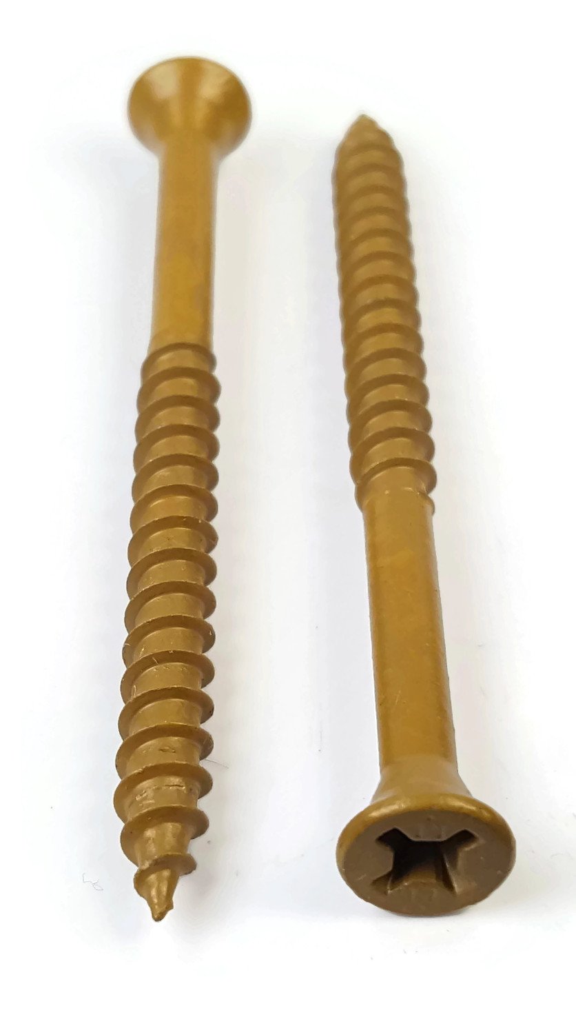 Phillips Square Combo Drive Coated Tan Deck Screws - Qty 1000 (#8 x 2)