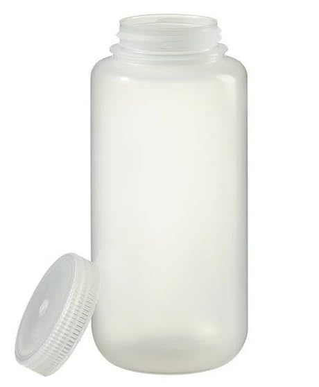 United Scientific® Unistore™ 33310 - Sample Containers with Lids - Laboratory Grade Polypropylene Wide Mouth Reagent Bottle - 32 Oz Bottles (1000ml) Multipurpose Plastic Bottles with Lids, Pack of 6