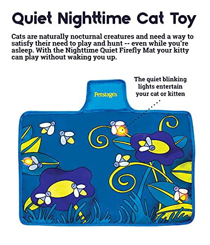 Catstages Nighttime Interactive Quiet Cat Toy, Glow Firefly Mat