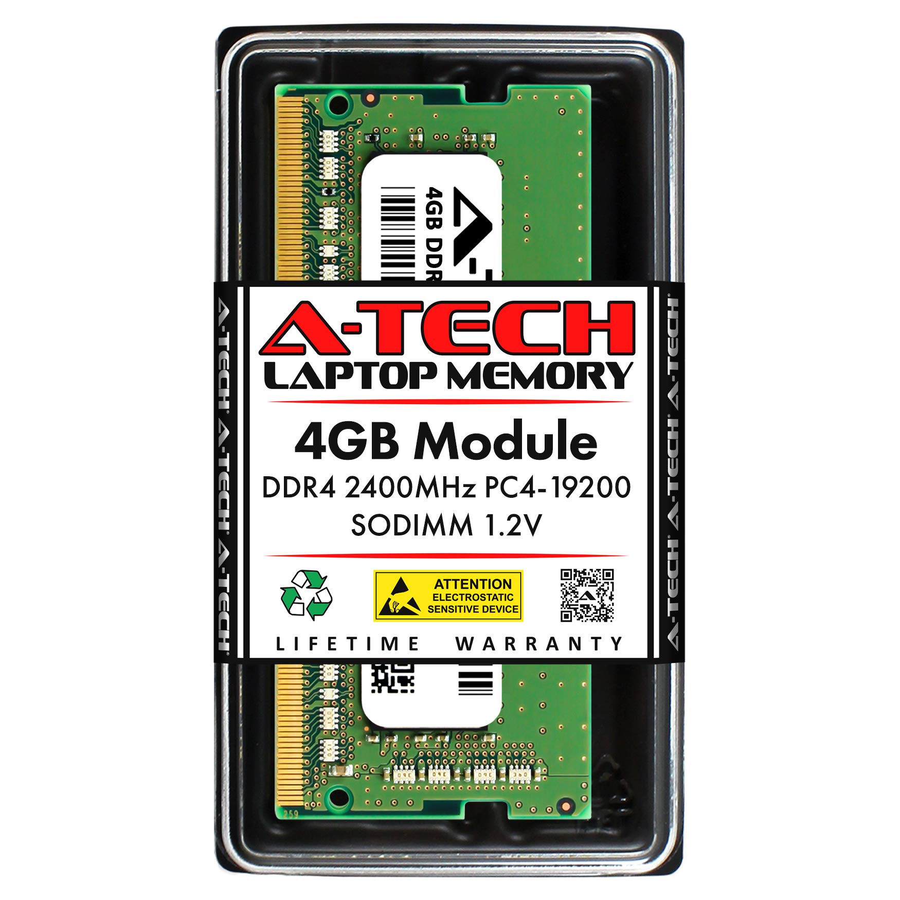 A-Tech 4GB RAM for Synology DiskStation DS220+ NAS | DDR4 2400MHz PC4-19200 SODIMM 1.2V 260-Pin Non-ECC SO-DIMM Memory Upgrade