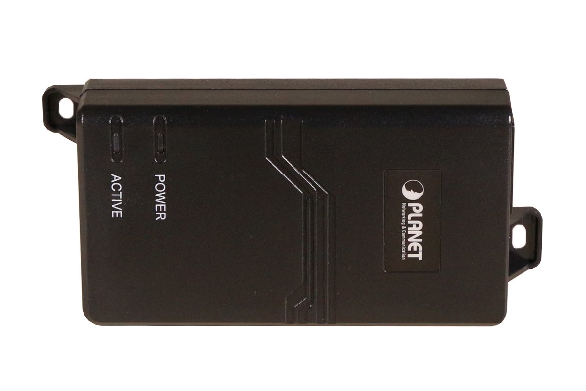 PLANET Gigabit PoE Injector, Adapter (60W, Integrated) | Single-Port, Ultra Power over Ethernet Injector, Network Distances up to 328 Feet | Use for IP Camera, More (POE-173)