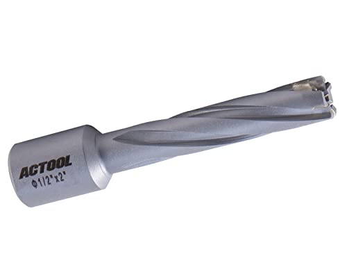ACTOOL 1/2'' Diameter x 2'' Depth of Cut Carbide Tipped TCT ANNULAR Cutter with 3/4'' Weldon Shank