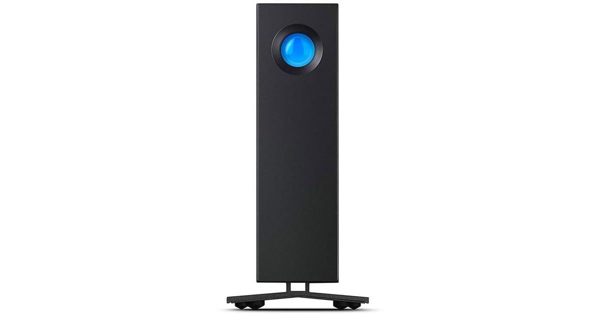 LaCie d2 Professional, 4TB, External Hard Drive Desktop, Thunderbolt 3 USB-C, 7200 RPM Enterprise Class Drives, for Mac and PC Desktop, 1 Month Adobe CC, 5 Year Rescue Services (STHA4000800)