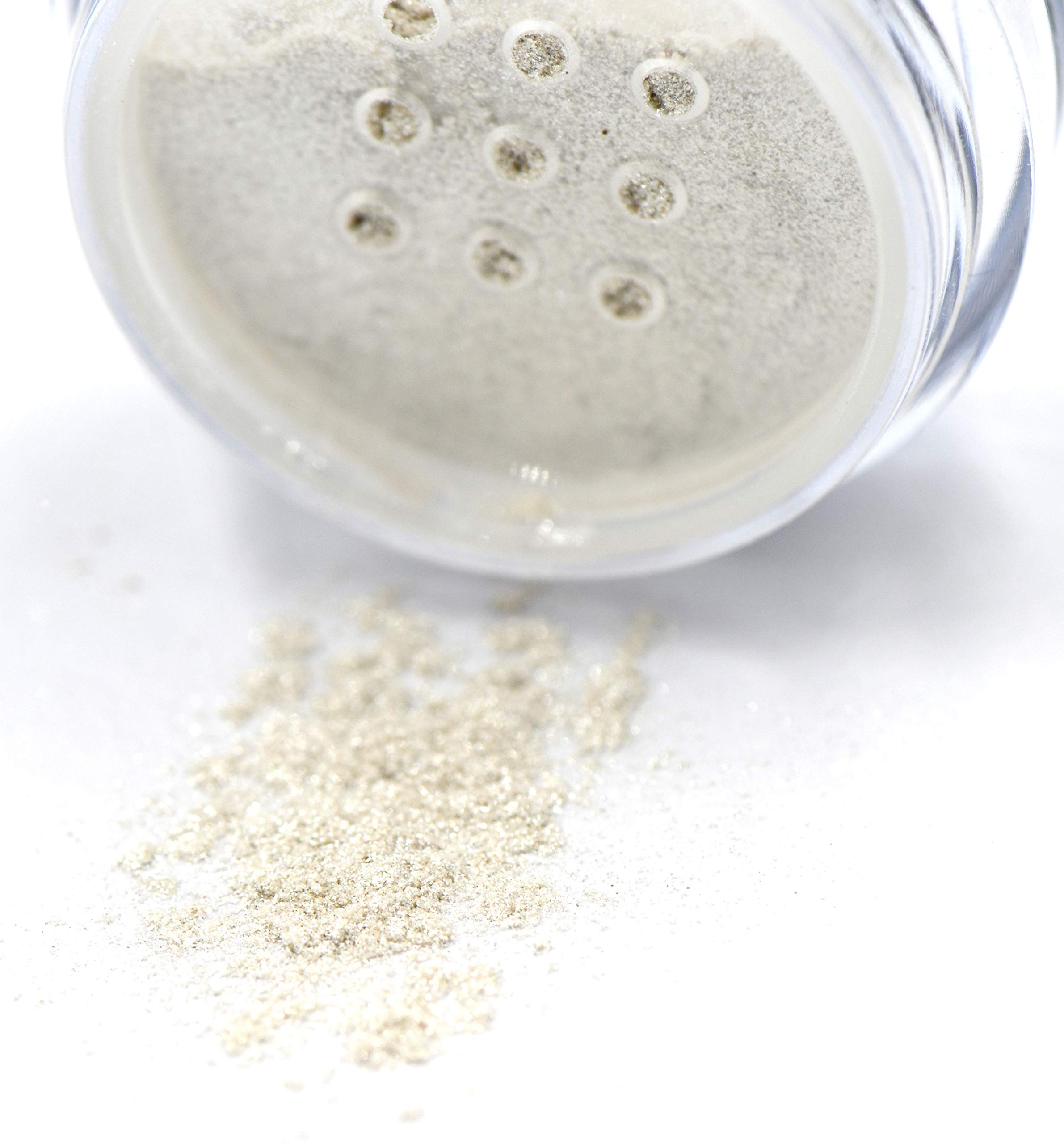 Pure Ziva White Sparkle Vanilla Shimmer Vegan Single Loose Eyeshadow; Talc, Paraben & Cruelty Free