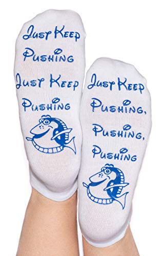 DonnaElite Labor & Delivery Inspirational Non Skid Push Maternity Socks