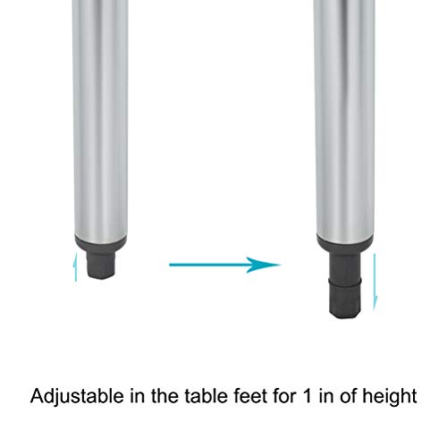 Cuilvu Stainless Steel Table 72" x 24" Commercial Work Table Outdoor Food Table Kitchen Table BBQ Prep Table for Garage, Restaurant,Hotel,Home, Warehouse, and Kitchen Silver