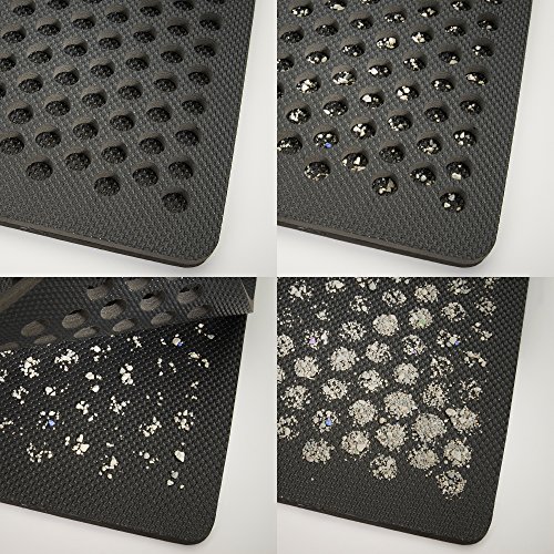 iPrimio Jumbo Cat Kitty Litter Box Trapper Mat 29x27 inches Mat Rug Traps and Catches Litter Through Large Holes, Multi-Layer Bottom Repels Urine, Perfect for Messy Cats