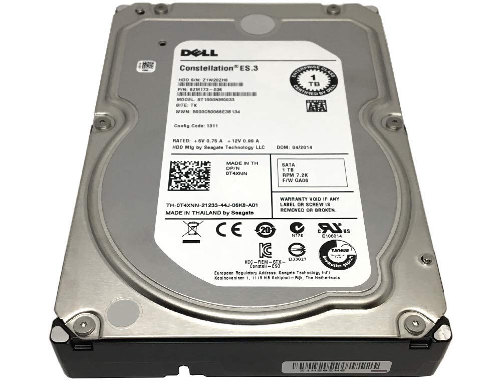 DELL/Seagate ST1000NM0033 1TB 7200RPM 128MB Cache SATA 6Gb/s 3.5-inch Internal Hard Drive OEM - w/1 Year Warranty (Renewed)