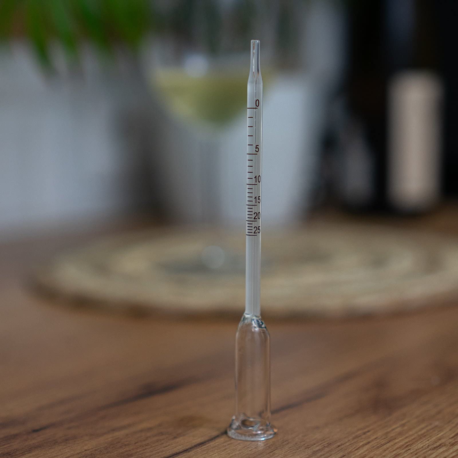 Vinometer for Wine, 0-25% Alcohol Meter Tester for Measuring The Percentage of Alcohol in Wine