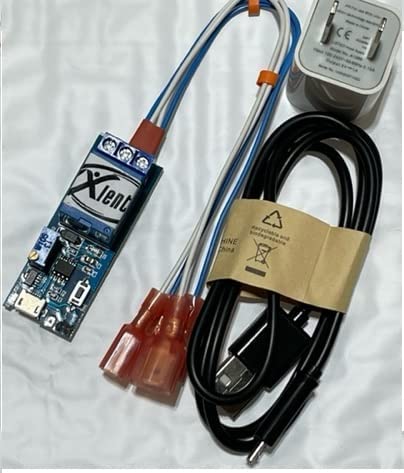 5 Volt Relay Switch KIT, NV 2020-2 Voice Control Your Fireplace from Anywhere and Works with Any Smart Outlet. (Relay Kit - with Power Adapter and Micro USB Cable) Xlentcomfortzone