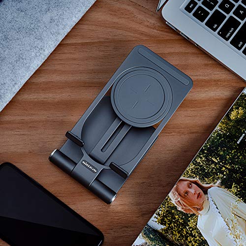 Nillkin Fast Wireless Charger Stand Adjustable - Qi Wireless Charging Stand for iPhone 15 14 13 12 pro max/Pro/Plus, Samsung Galaxy S23 S22 Ultra S21 Plus S20, Note 20/10+/9 and More, Gray