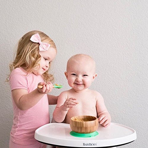 Avanchy Baby Fork Set, Bamboo and Silicone Spork Utensils, Toddler Baby Led Weaning Silverware Cutlery Flatware, Kids First Self Feeding, 2 Pack, 5 Pack, with Pink Fork