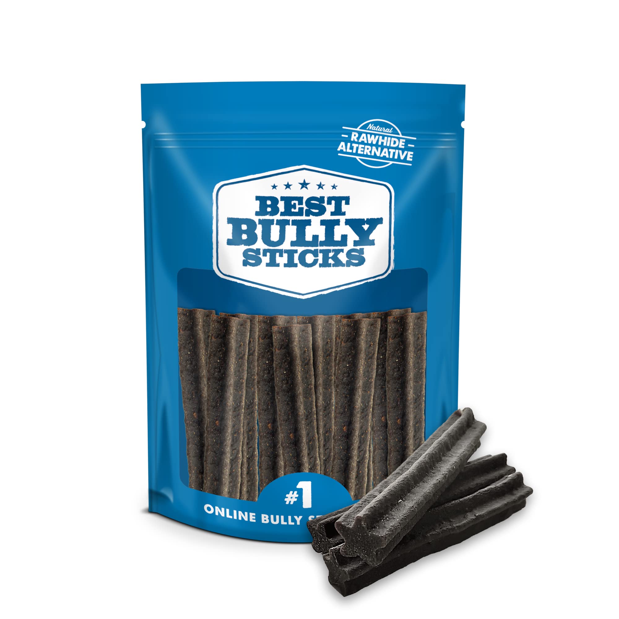 All-Natural Doggie Dental Chews - Star Shaped Beefy Dental Chews - Limited Ingredient, Collagen, Real Beef, Easily digestible - Promotes Dental Hygiene and Health - 10 Pack