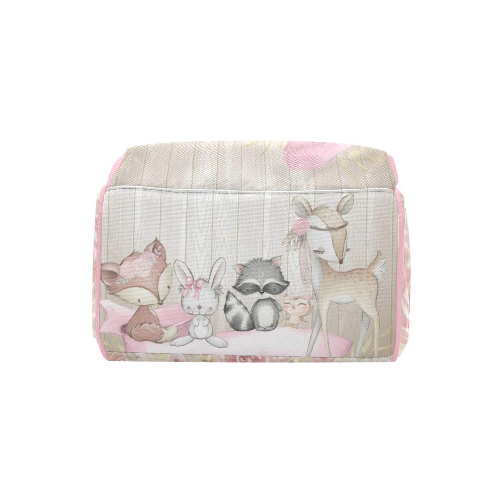 Personalized Animal Deer Fox Baby Diaper Bag Backpack Name Custom Mommy Baby Bags Travel Daypack for Mom Gifts