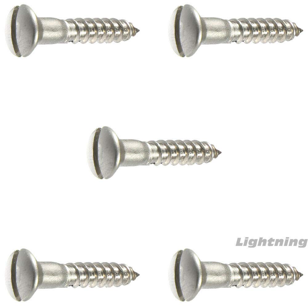 Oval Head Wood Screws Slotted Stainless Steel Quantity 100#6 x 1/2"