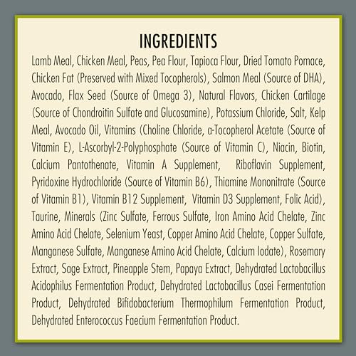 AvoDerm Natural Advanced Senior Health Grain Free Lamb Formula Dry Dog Food 4 lb