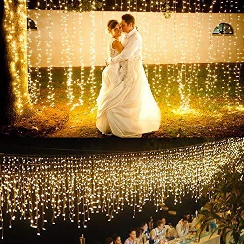 AMIR Upgraded Solar String Lights, 39Feet 120 LED Mini Copper Wire Lights, 8 Modes Waterproof Fairy Lights, Indoor Outdoor Solar Decoration Lights for Patios, Home, Parties (Warm White - Pack of 2)