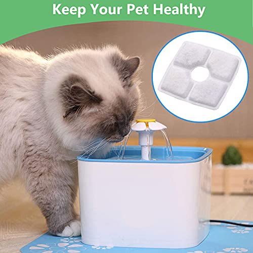 ITidyHome 12 Pack Cat Water Fountain Filters of Pet Fountain Replacement Filter, for Most 84oz/2.5L Automatic Pet Cat Dog Water Fountain Dispenser