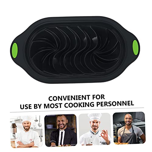Angoily 1pc Threaded Toast Silicone Gummy Molds Silicone Bread Loaf Pan Round Silicone Molds Pastry Baking Loaf Bread French Bread Silicone Bread Nonstick Baking Tool Kitchen Gadget