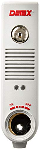 Detex EAX-500 Grey Surface Mounted Exit Alarm Piezo Horn Detex Battery Powered Door or Wall Mount Exit Alarm, 2.10" W x 2.375" D x 7.70" L